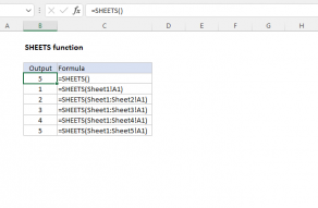 Excel SHEET function | Exceljet